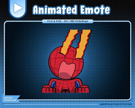 Animated Emotes Spiderman Rage Twitch Emote Streamer Emote Discord