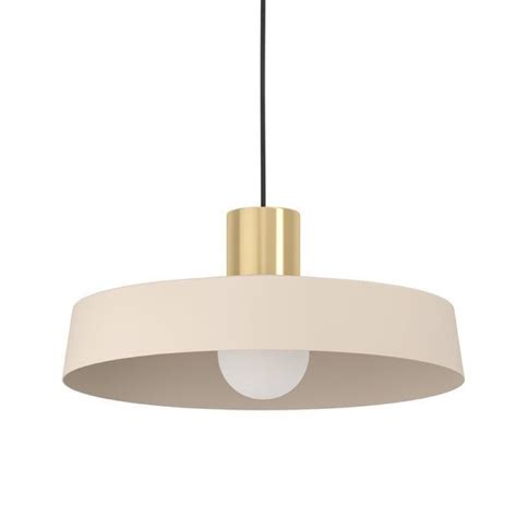 Viola Brass And Cream Pendant Light Lightbox