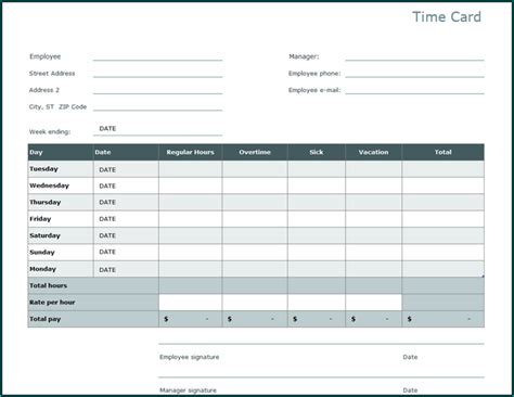 Free Printable Employee Time Tracking Excel