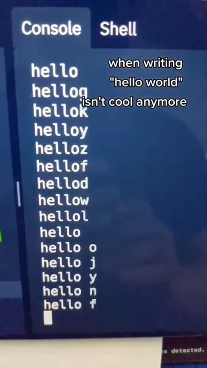 when writing hello world isn t cool anymore youtubeshort youtube