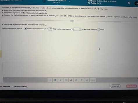 solved suppose x1 is a numerical variable and x2 is a dummy