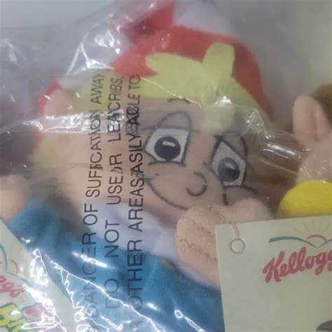 1997 Vintage Kelloggs Rice Krispies Snap Crackle Pop Bean Bag Plush Toy