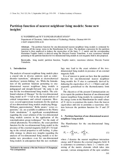 Pdf Partition Function Of Nearest Neighbour Ising Models Some New Insights