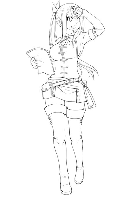 Hot Anime Girl Coloring Pages