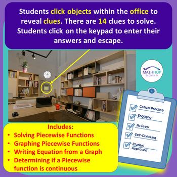 Piecewise Functions Solve Graph Digital Escape Room By Mathhop By