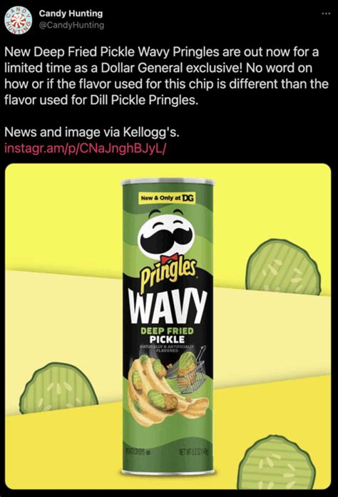 Pringles Just Released A Deep Fried Pickles Flavored Chip For Those Who Love Pickles