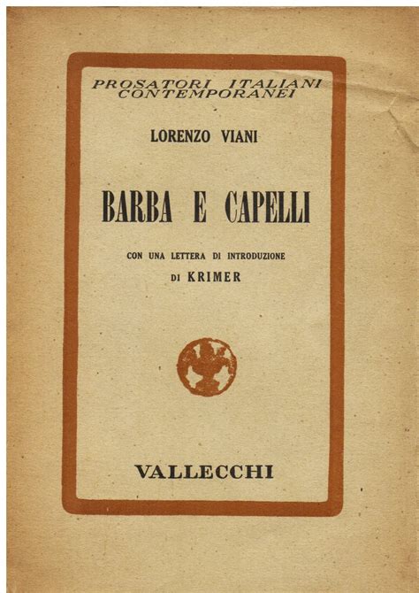 Barba E Capelli Con Una Lettera Di Introduzione Di Krimer Par Viani