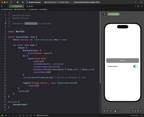SwiftUI Button Disabled Examples 3