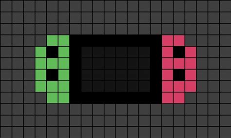 Nintendo Switch Small Pixel Art In Neon Green And Pink