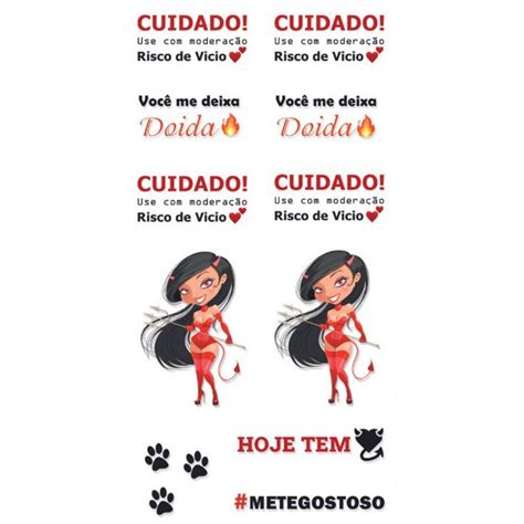 Cartela De Tatuagem Adesiva Cuidado Luvi