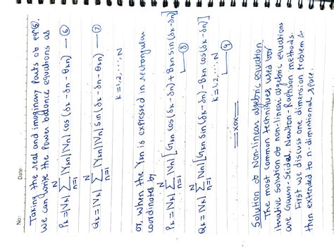 Solution Power Flow Equations And Derivation In Load Flow Analysis Of
