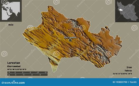 Lorestan Province Of Iran Previews Relief Stock Illustration