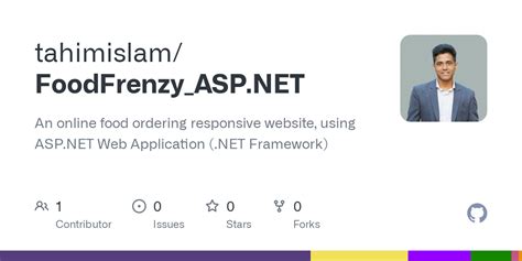GitHub Tahimislam FoodFrenzy ASP NET An Online Food Ordering Responsive Website Using ASP
