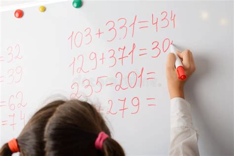 School Pupil Calculating Mathematical Equations Stock Image Image Of