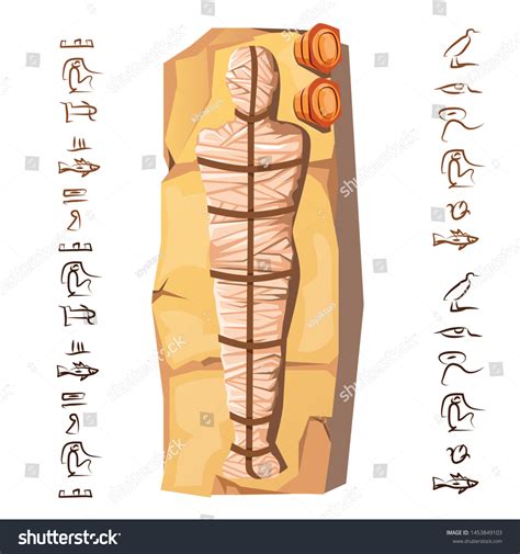 Mummy Creation Cartoon Vector Illustration Mummification Stock Vector