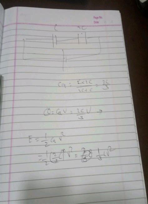 Two Parallel Plate Capacitors Of Capacitance Cand 2c Are Connected In