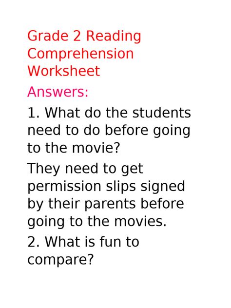 Comprehension Answers 08 06 20 Pdf