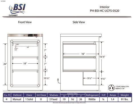 Bsi Silver Series Freestanding Undercounter Pharmacy Vaccine Manual