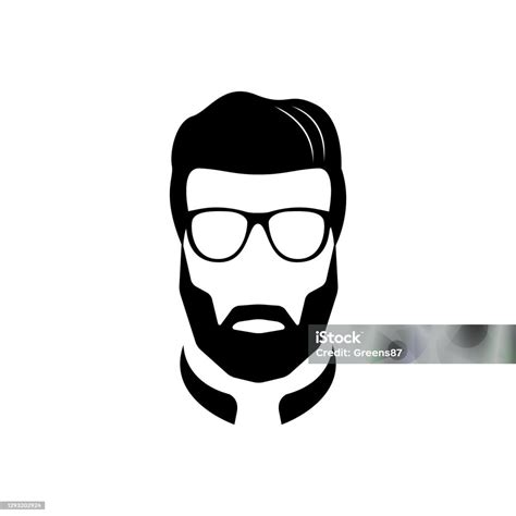 鬍子男子黑白圖示孤立在白色背景理髮店的徽章向量圖向量圖形及更多上唇鬍鬚圖片 上唇鬍鬚 人 人的臉部 Istock