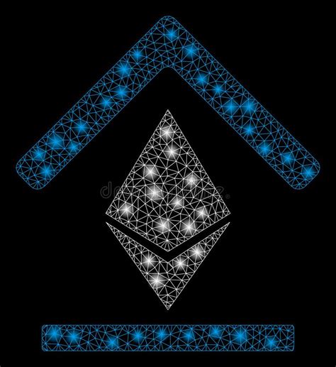 Bright Mesh Network Ethereum Bank Roof With Flash Spots Stock Vector Illustration Of Network