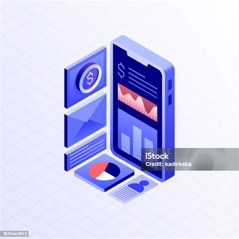 Desain Ikon Bisnis Seluler Gambar Tiga Dimensi Dan Isometrik Manajemen