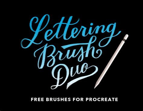 Procreate Lettering Brush Font Free Dafont Free
