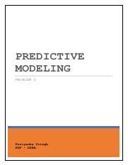 PREDICTIVE MODELING Pdf PREDICTIVE MODELING PROBLEM Prriyanka Siingh PGP Course Hero
