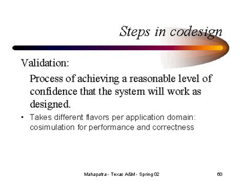Steps In Codesign
