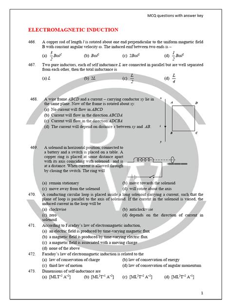 Electromagnetic Induction Pdf Inductance Inductor