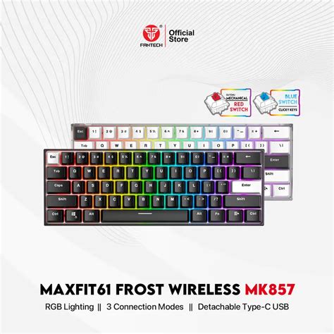 Wireless Keyboard Gaming Hostwap Maxfit61 Frost
