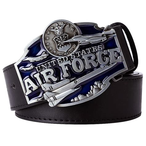 미국 공군 배지 금속 버클 미군 엠블럼 미국 해군 해병대 남성 가죽 벨트 군인 Aliexpress