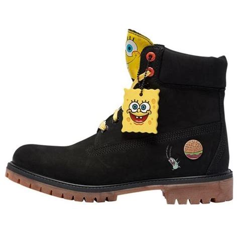 Spongebob Squarepants X Timberland 6 Inch Waterproof Boots Black A22tf001