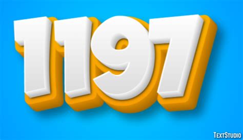1197 Text Effect And Logo Design Number