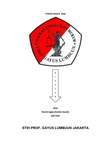 Stih Prof Gayus Lumbuun Jakarta Tugas Hukum Adat Pdf