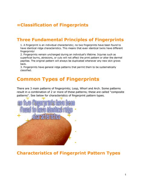Classification Of Fingerprints Classification Of Fingerprints Three