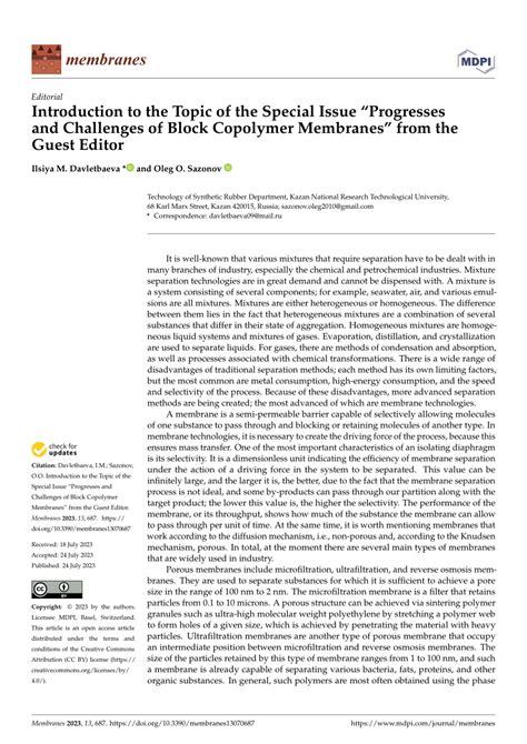 Pdf Introduction To The Topic Of The Special Issue Progresses And