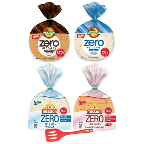 Mission Zero Net Carbs Tortillas 4 Pack Keto Certified 89oz With