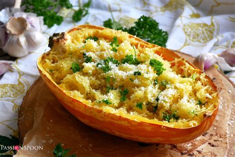 Garlic Parsley Spaghetti Squash Passionspoon