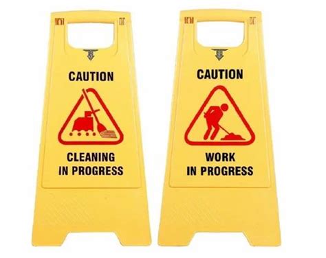Plastic Yellow Safety Caution Sign Boards At Rs 220piece In Bengaluru
