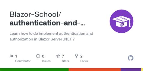 GitHub Blazor School Authentication And Authorization Blazor Server