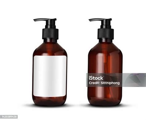 화장품 펌프 병 흰색 배경에 피부 관리 및 치료 비타민을 위한 재료 모형용 포장 제품 오일펌프에 대한 스톡 사진 및 기타 이미지 오일펌프 세정제 메이크업 화장품