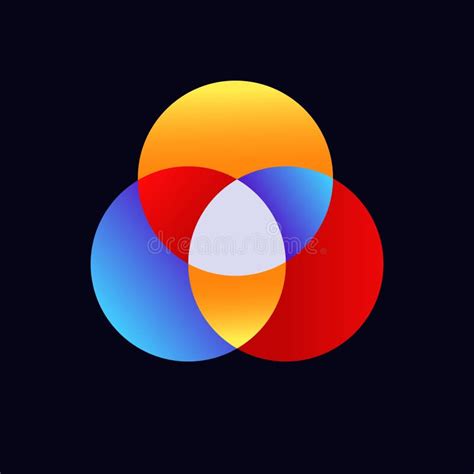 Colorful Overlapping Circles In A Venn Diagram Style Creating Interesting Shapes Stock