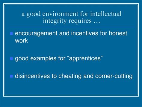 Ppt The Ideal Of Intellectual Integrity Powerpoint Presentation Free