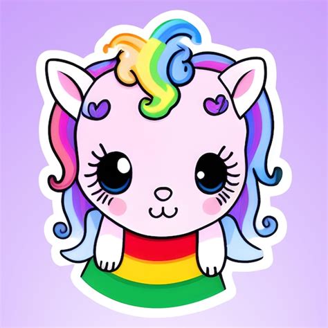Premium Psd Unicorn Sticker