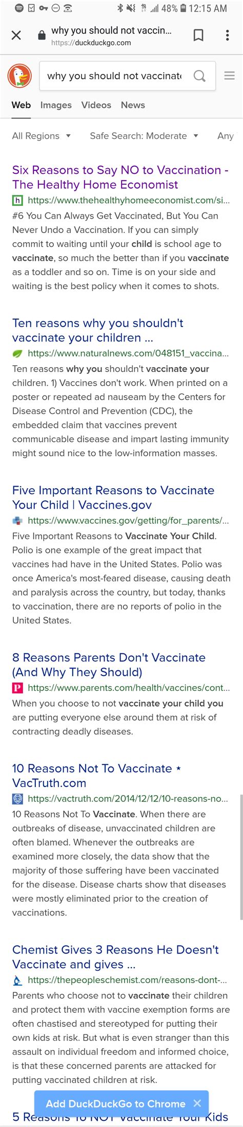 Duckduckgo Does Not Filter Results Based On Accuracy Just Similarity