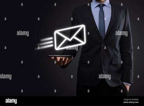 Email Marketing And Newsletter Concept Contact Us By Newsletter Email And Protect Your Personal