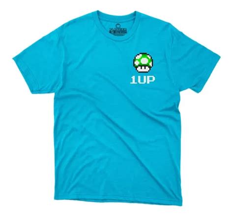 Playera Super Mario Bros Level Up Hongo Nintendo Meses Sin Interés