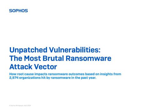 Unpatched Vulnerabilities The Most Brutal Ransomware Attack Vector