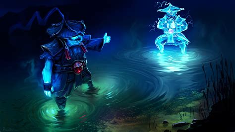 Papeis de parede DOTA 2 Guerreiro Lagoa Storm Spirit Dois Chapéu Jogos