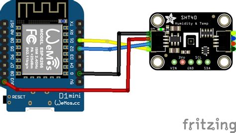 In This Tutorial We Connect A Sht40 Temperature And Humidity Sensor To An Esp8266 Board With Code